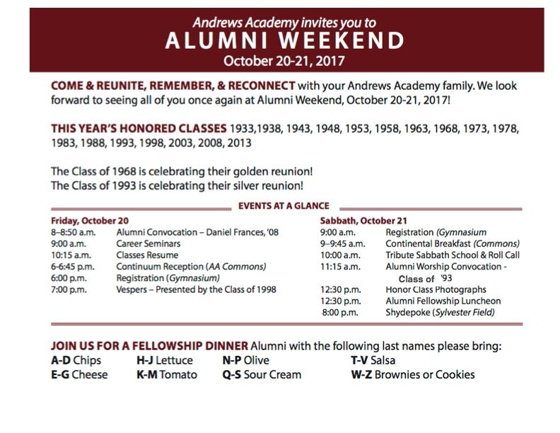 Alumni Reunions :: Andrews Academy