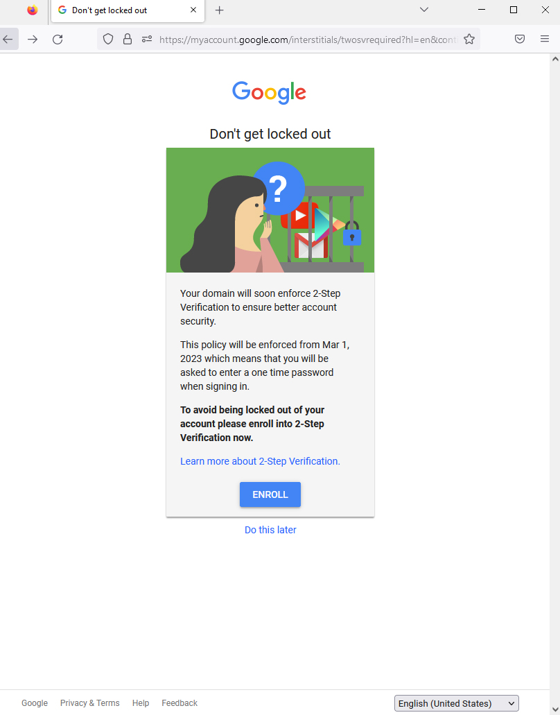 Two-Factor Authentication with Google :: Andrews University
